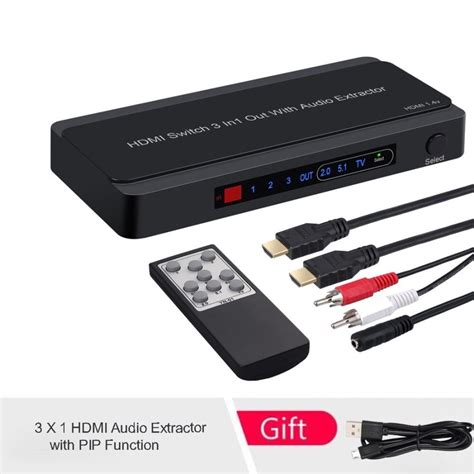 Jual Newg Hdmi Switch 3x1 3 Input Support 4k And Pip With Audio