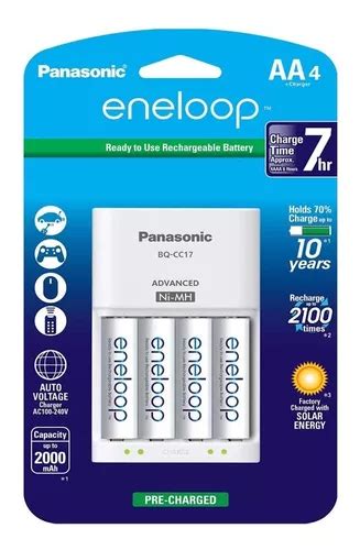 Cargador Panasonic Eneloop Y Baterias Recargables Aa Meses Sin Interés