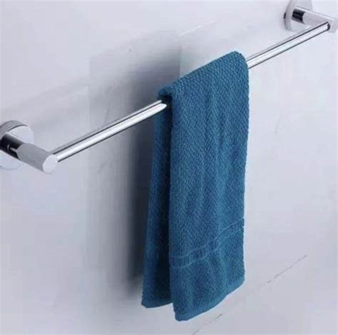 ราวแขวนผ้า สแตนเลส304 ราวเดี่ยว ในห้องน้ำ แบบติดผนัง ขนาด 60 Cm Th
