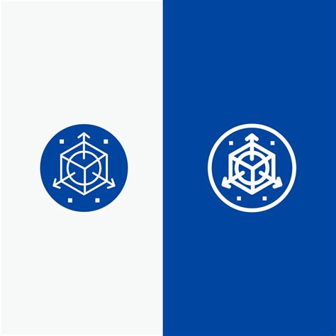 Scale Modification Design 3d Line And Glyph Solid Icon Blue Banner