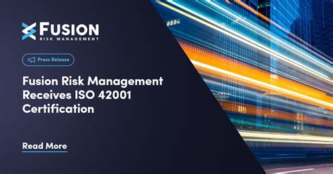 Fusion Risk Management On Linkedin Fusion Risk Management Receives Iso