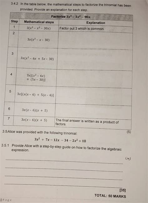 Solved 342 ﻿in The Table Below The Mathematical Steps To