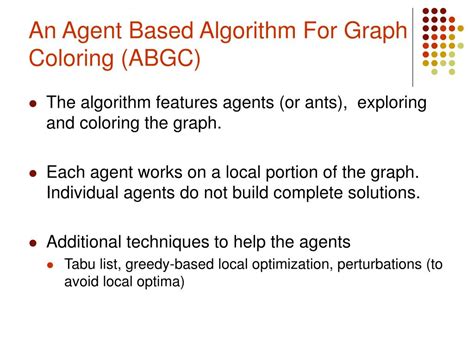 Ppt An Agent Based Algorithm For Generalized Graph Colorings