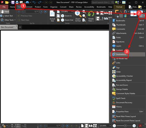 PDF XChange Co Ltd Knowledge Base How Do I Create New Named Destinations In PDF XChange