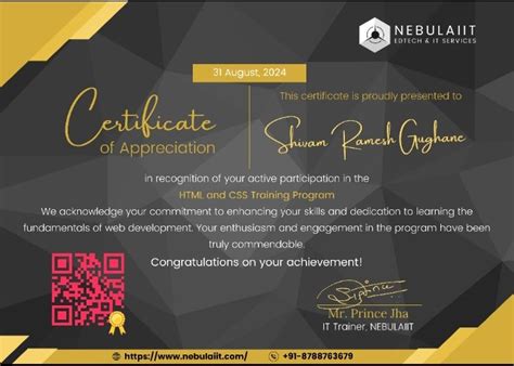 Shivam Gughane On Linkedin Webdevelopment Html Css Learningjourney Gratitude Nebulaiit