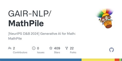 GitHub GAIR NLP MathPile NeurlPS D B Generative AI For Math MathPile