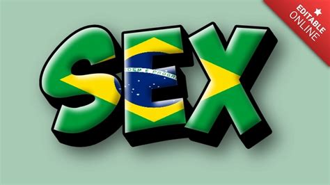 Sex 3d With Flag Of Brazil Text Effect Generator
