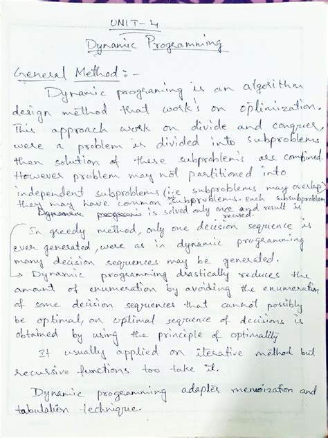 Daa Unit 3 Dynamic Programming Pdf