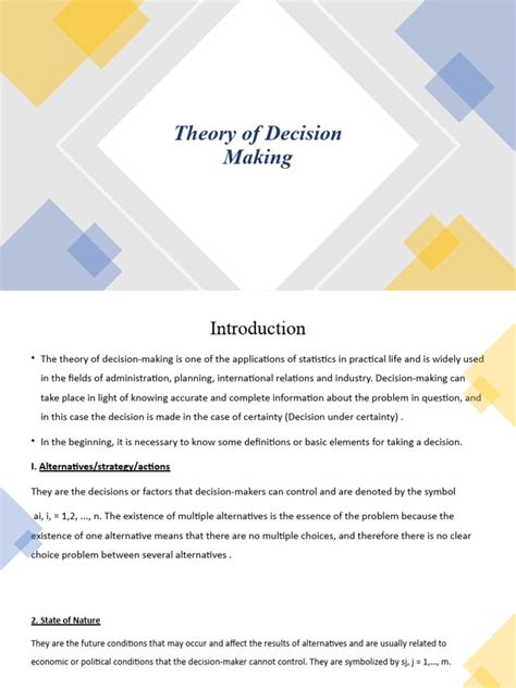 Theory Of Decision Making Pdf Decision Making Matrix Mathematics