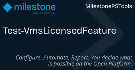 Test Vmslicensedfeature Milestonepstools Module
