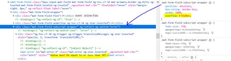 Angular Displaying Long Mat Error Value Inside Mat Form Field Hides