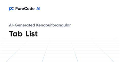 Build Great Kendouiforangular Tab List Components Faster Using Ai Tools
