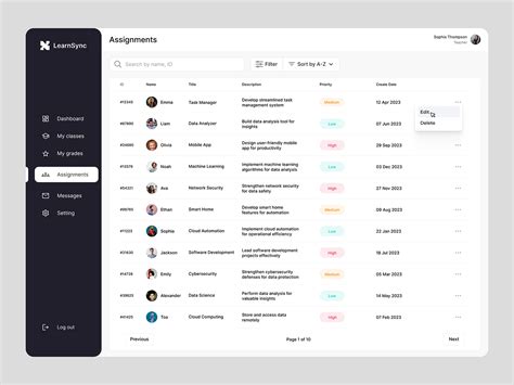 Table Filters Behance