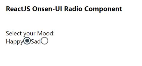 Reactjs Onsen Ui Radio 组件 码农参考