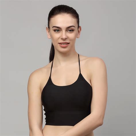Buy Prettycat Backless Halter Neck Bralette Black Online