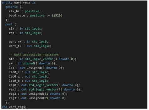 vhdlwhiz vhdl registers uart test interface generator user manual
