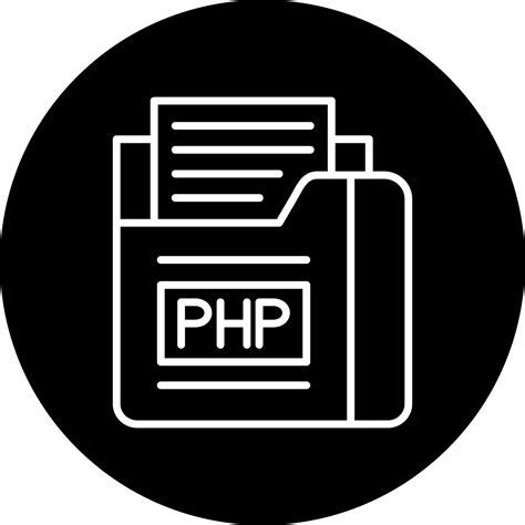 Php File Vector Icon Style 22544054 Vector Art At Vecteezy
