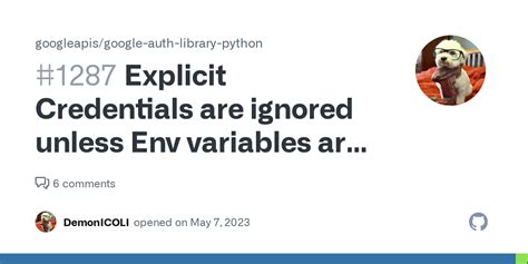 Explicit Credentials Are Ignored Unless Env Variables Are Set Issue Googleapis Google