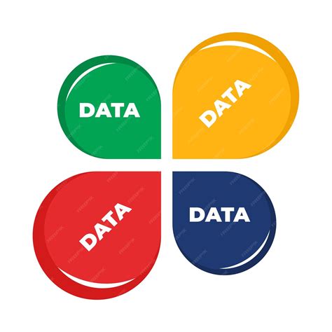 Premium Vector Colorful Data Bubble Vector Set Design