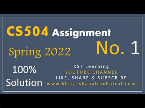 CS504 Assignment No 1 Spring 2022 Complete Solution CS504 Assignment