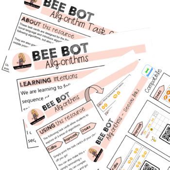 BEE BOT ALGORITHMS Seesaw Task Cards By Teaching With Mrs Priem