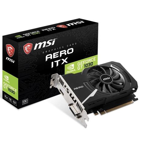 MSI NVIDIA GEFORCE GT AERO ITX GD OC Graphics Card MHz HDMI DVI D Single Fan
