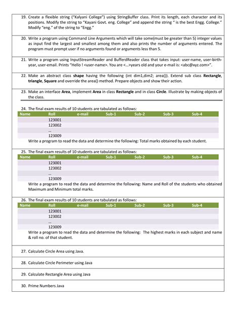 Lab Exam Questionpaper Pdf Programming Languages Computing