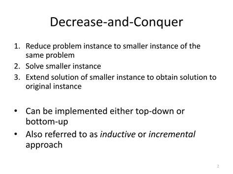 Ppt Decrease And Conquer Powerpoint Presentation Free Download Id