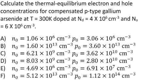 Solved Table 4 1 Effective Density Of States Function And