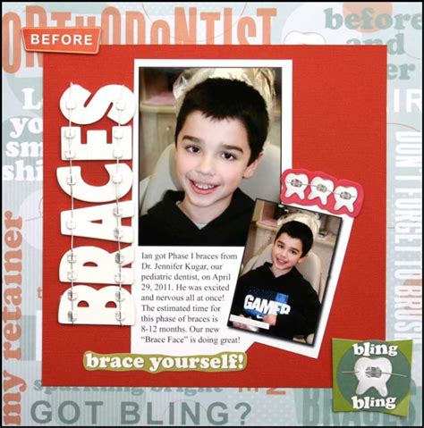 Braces Layout Scrappin Sports Stuff