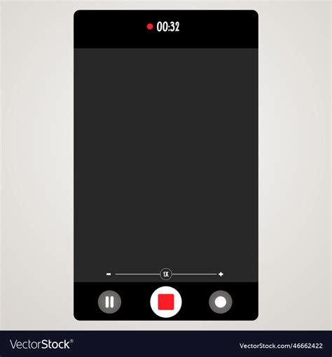 Phone Camera Viewfinder Screen Interface View Vector Image