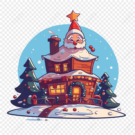 행복한 크리스마스 이브 벡터만화클립 아트상표 Png 일러스트 무료 다운로드 Lovepik