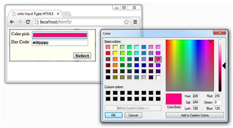 Color Input Type Html5