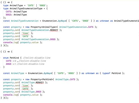 typescript convention how should we implement enumerations with