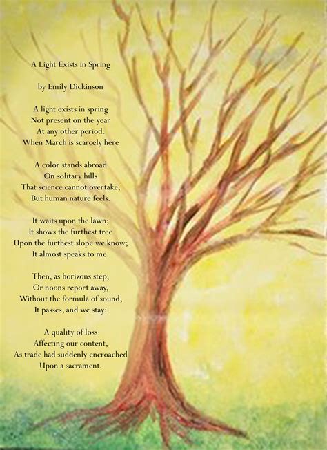 A Light Exists In Spring By Emily Dickinson