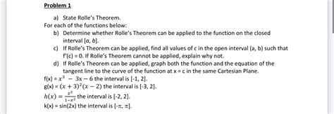 Solved A State Rolle S Theorem For Each Of The Functions Chegg Com