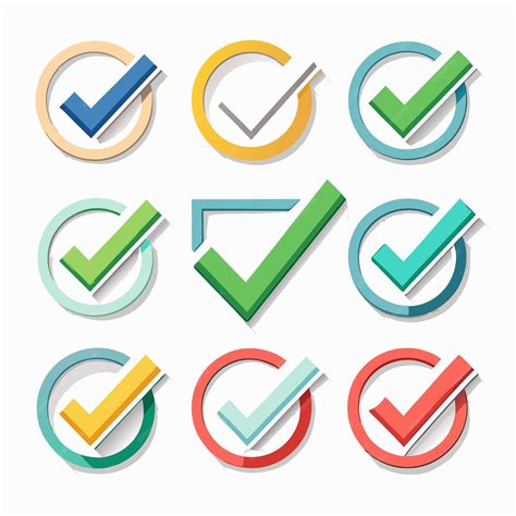 Checkmark Icon Checkmark Vector Set Checked Check Box Sign Approved
