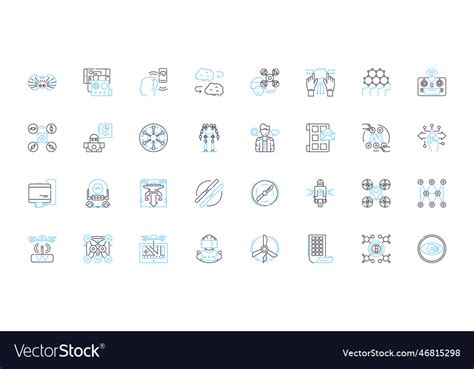 Smart Dispatch Linear Icons Set Efficiency Vector Image