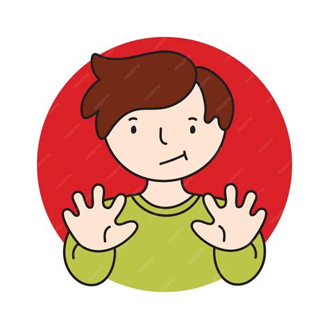 Premium Vector Stop Sign And Rejection Concept Young Serious Man