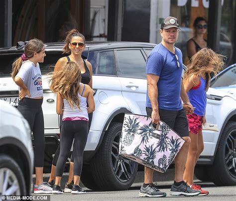 Matt Damon And His Wife Luciana Barroso Take Their Daughters For A Walk