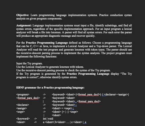Solved COMP 360 01 Programming Languages Chegg