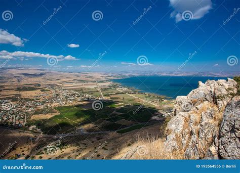 A View Of Mount Arbel And Sea Of Galilee Kineret Part Of Jesus Trail