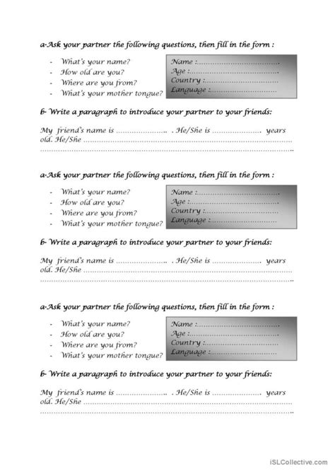 Fillling A Form English ESL Worksheets Pdf Doc