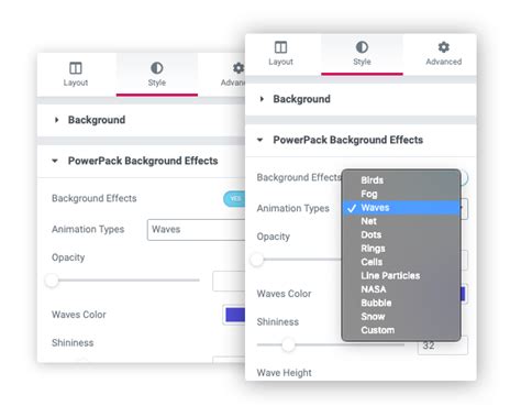 waves animation powerpack addons for elementor