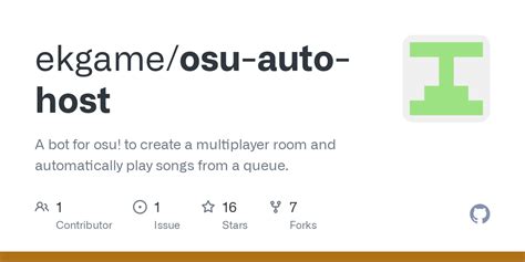 github ekgame osu auto host a bot for osu to create a multiplayer