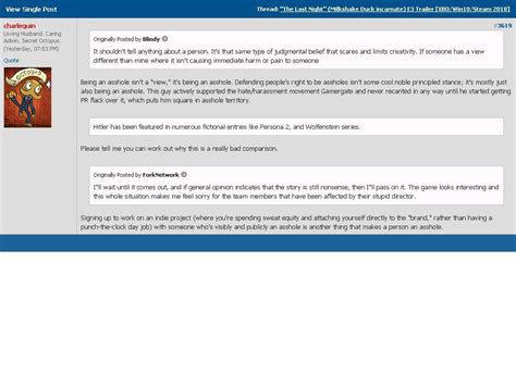 Neogaf Mod On The Last Nights Tim Soret This Guy Actively Supported