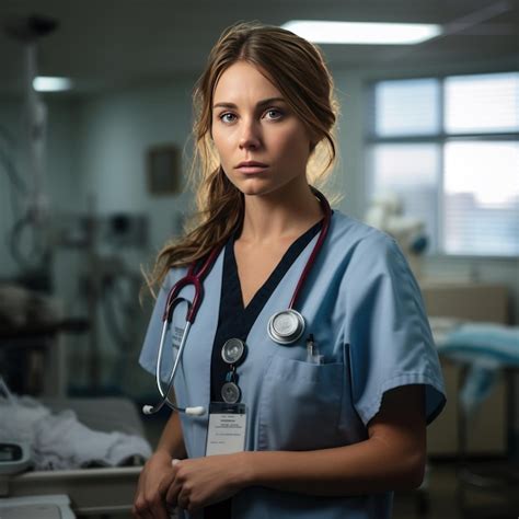 Premium Ai Image A Female Docter In The Hospital Generative Ai