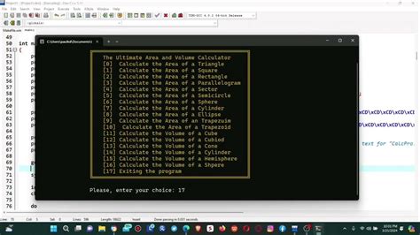 Switch Case Volume Calculation In C Programming Case Switch C