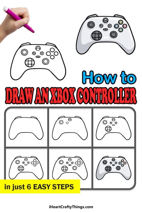 Xbox Controller Drawing How To Draw An Xbox Controller Step By Step