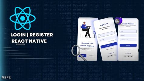React Native Login Register Ui Speed Code Youtube